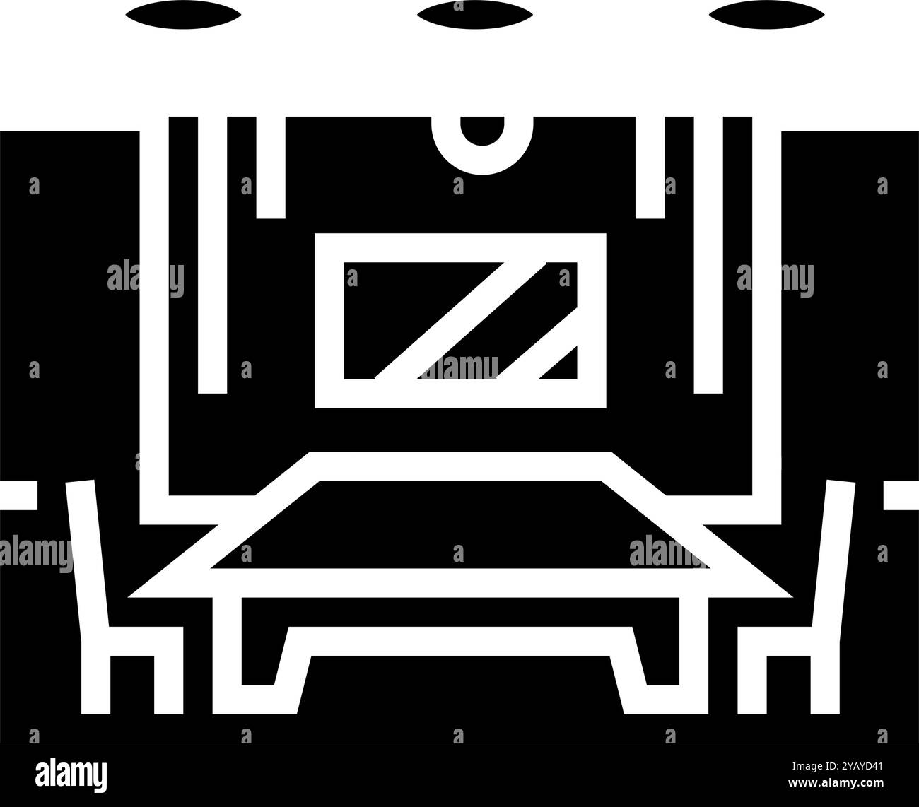 conference room hospitality hotel glyph icon vector illustration Stock ...