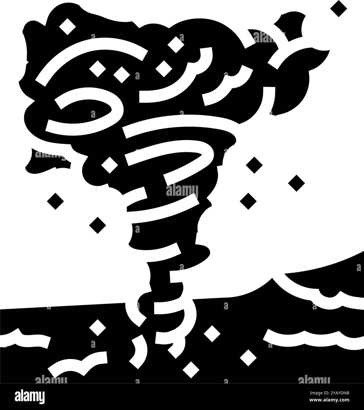 dust devil weather natural phenomena glyph icon vector illustration ...