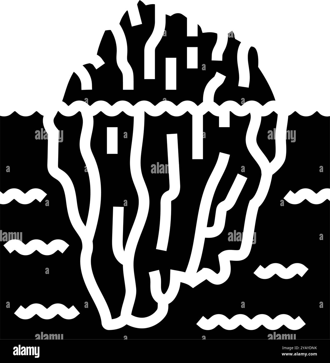 iceberg weather natural phenomena glyph icon vector illustration Stock ...