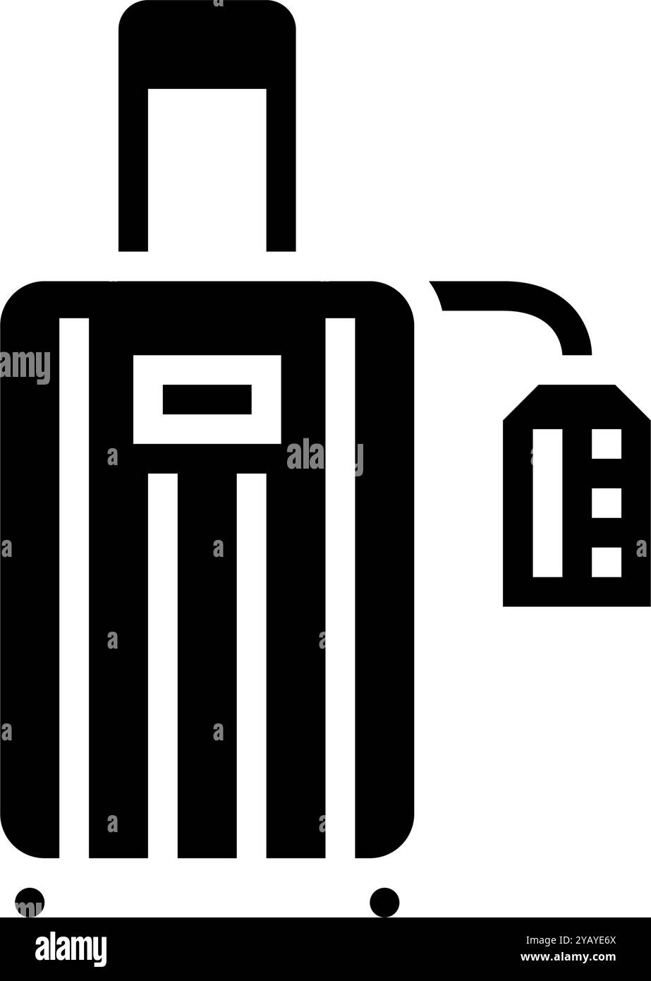 baggage claim hospitality hotel glyph icon vector illustration Stock ...