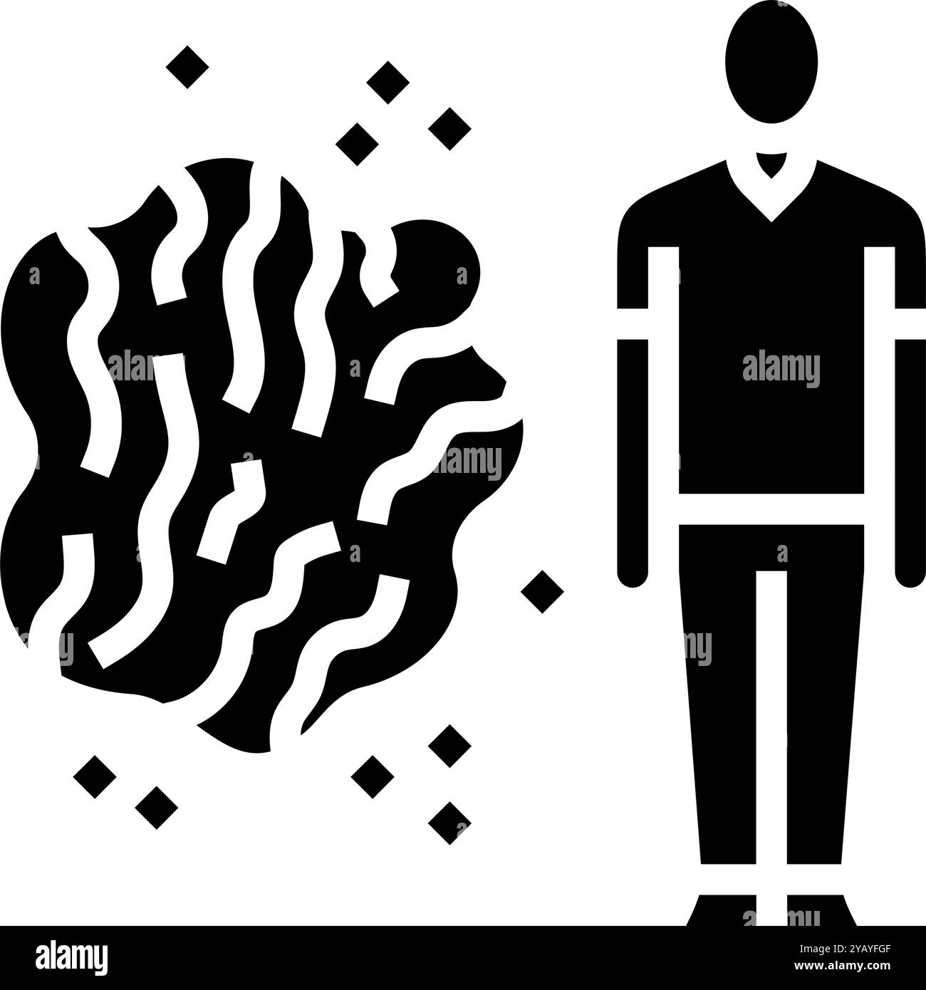 psoriasis man disease glyph icon vector illustration Stock Vector Image ...