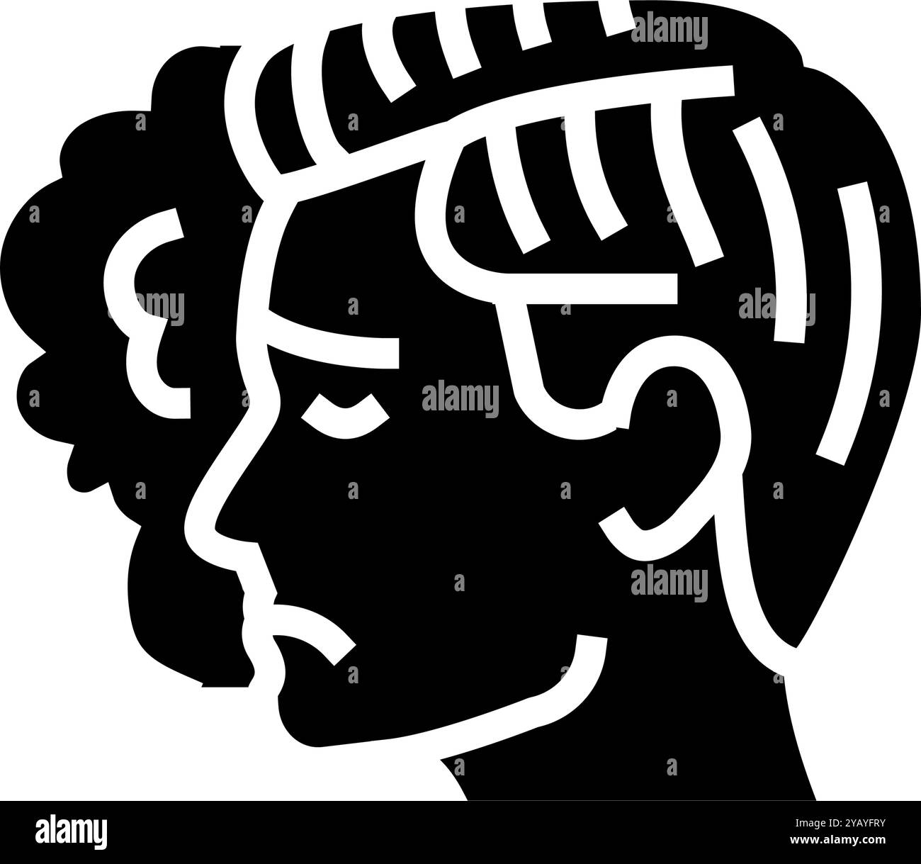 depression man disease glyph icon vector illustration Stock Vector ...