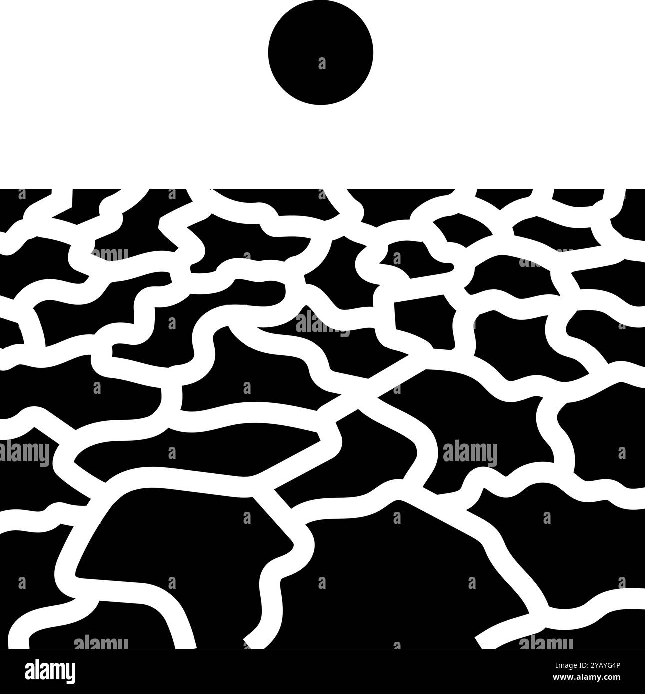 drought weather natural phenomena glyph icon vector illustration Stock ...