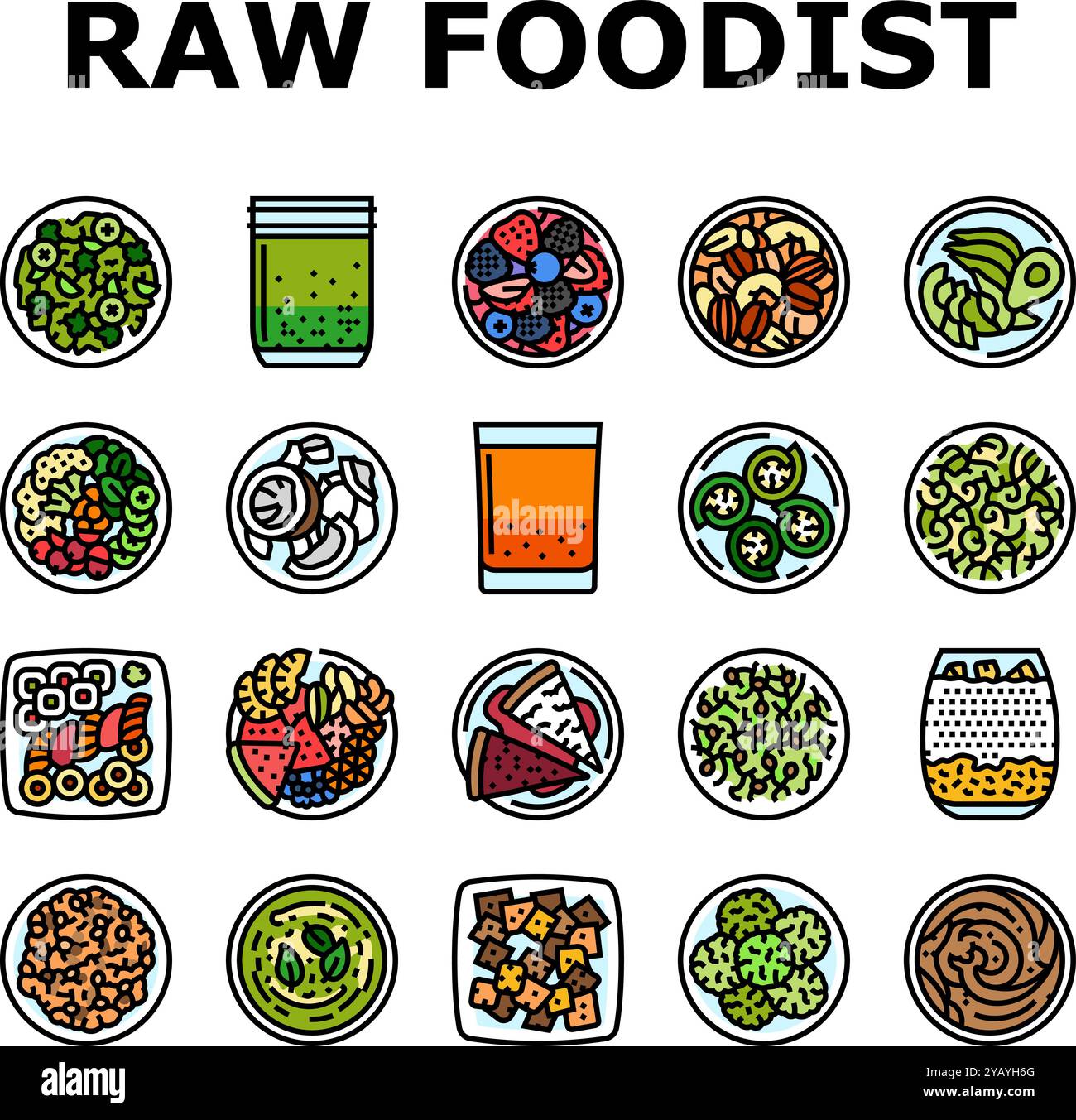 Raw foodism Stock Vector Images - Alamy
