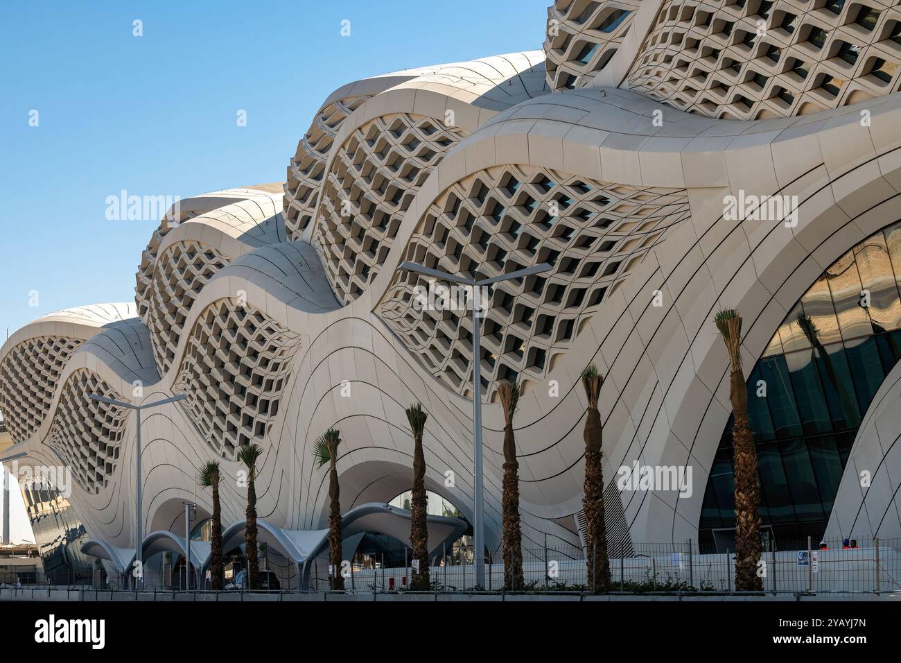 The Public Investmet Fund’s PIF Tower rises above the Zaha Hadid-designed Riyadh Metro Stock ...