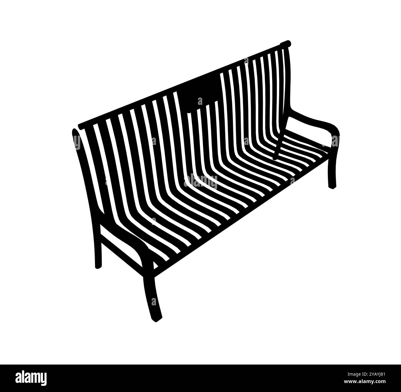 Silhouette Park bench black color only. Bench icon in flat style ...