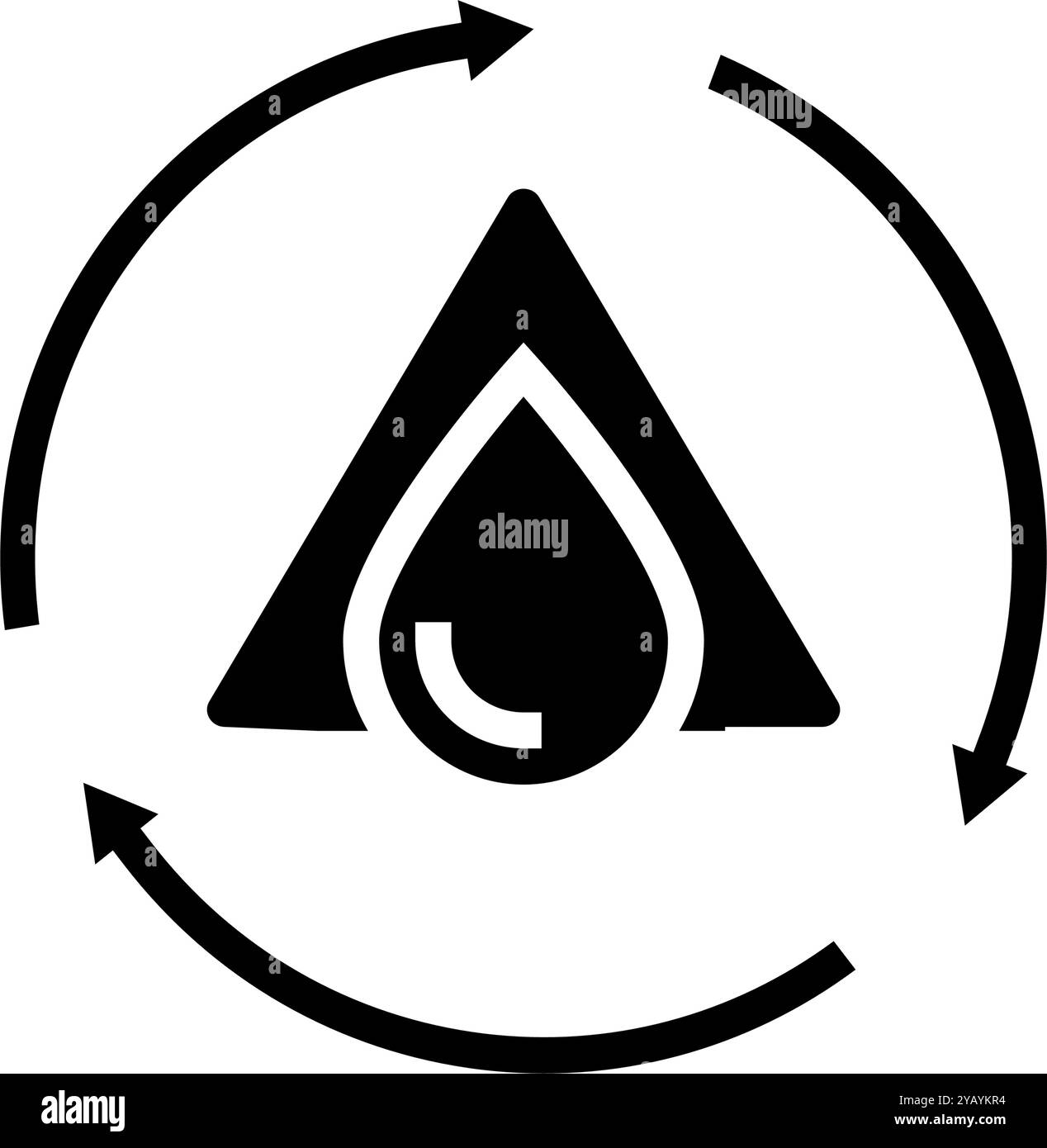 recycling water saving glyph icon vector illustration Stock Vector ...