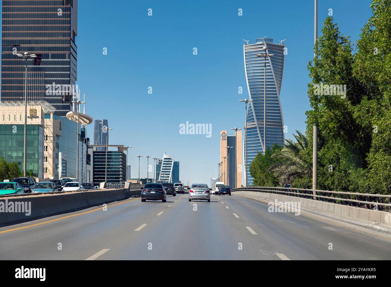 Majdoul Tower, Al majdoul tower, Twisted tower at aftenoon streets in ...