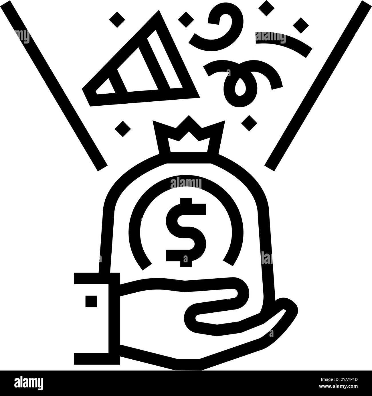 entertainment budget planning line icon vector illustration Stock ...