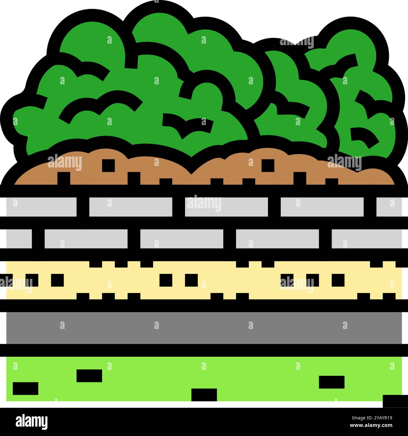 edging garden maintenance color icon vector illustration Stock Vector ...