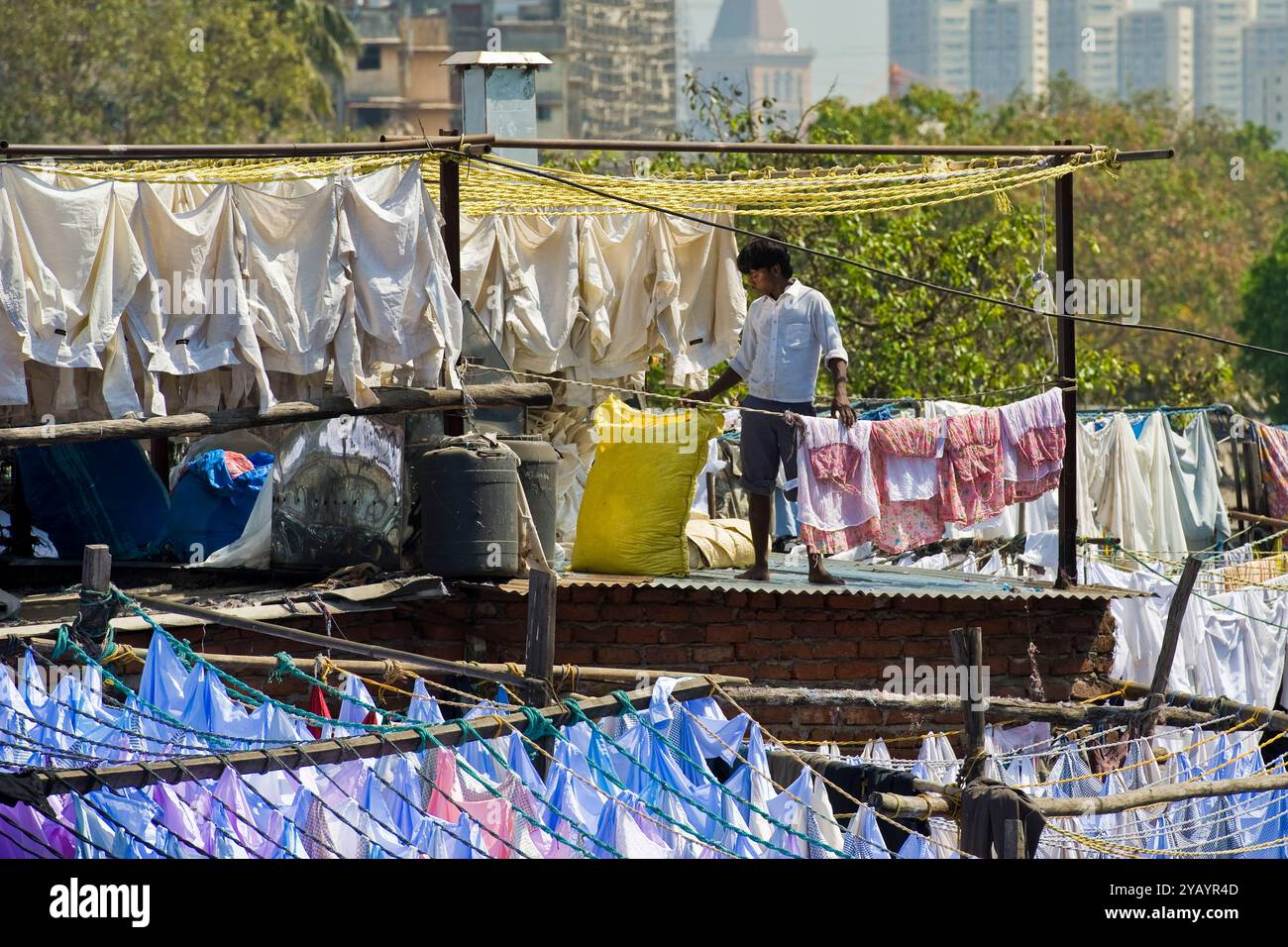 Mahalaxmi Dhobi Ghat, Mumbai, India Stock Photo - Alamy