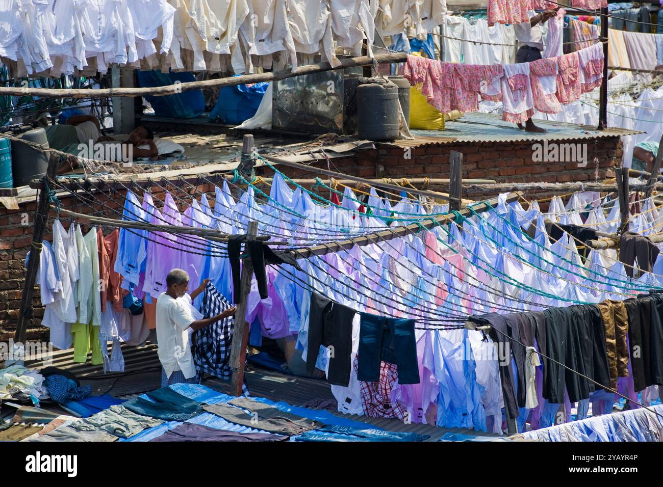 Mahalaxmi Dhobi Ghat, Mumbai, India Stock Photo - Alamy