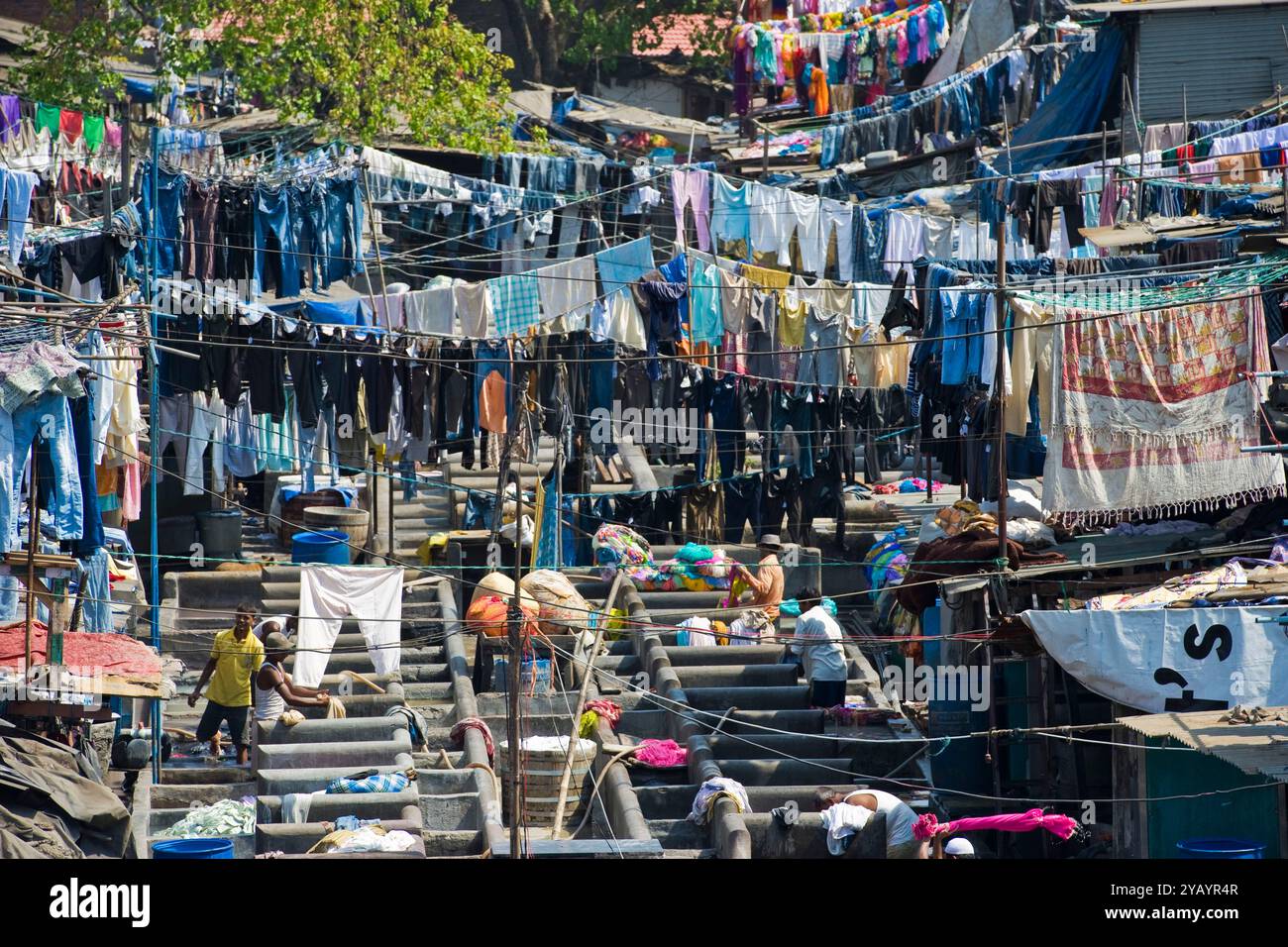 Mahalaxmi Dhobi Ghat, Mumbai, India Stock Photo - Alamy