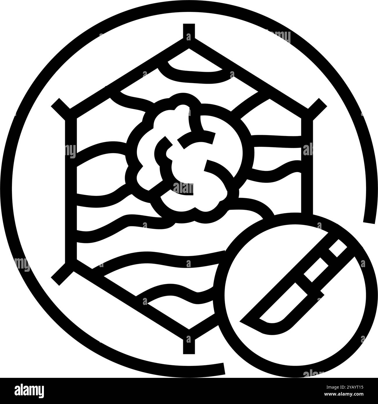 tumor removal cancer treatment line icon vector illustration Stock ...