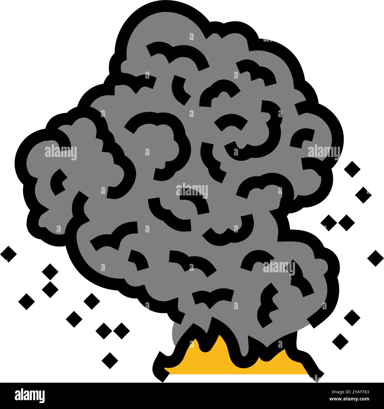 Wildfire firestorm burn blaze icons set vector inferno flames hi-res ...
