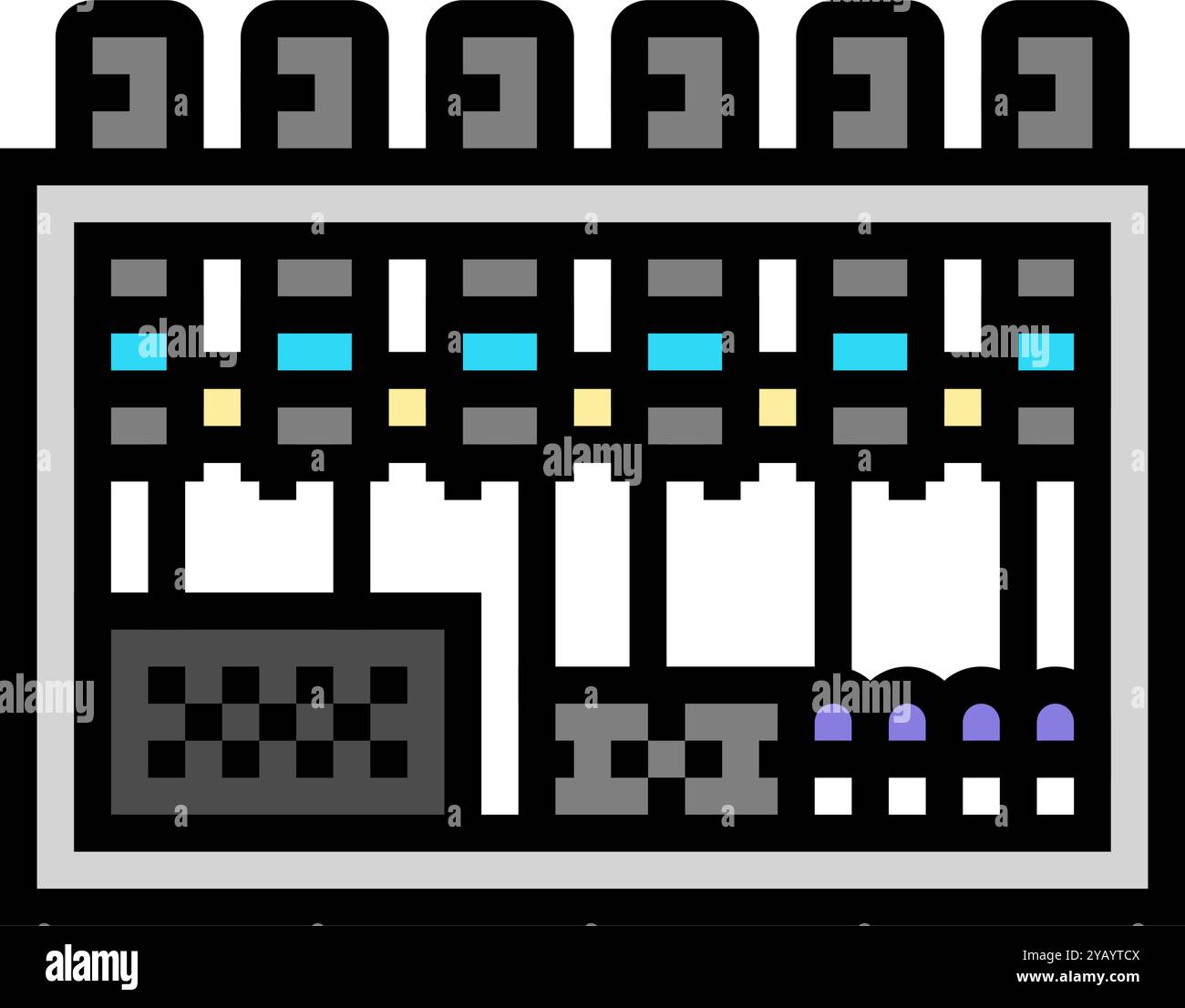 rig setup cryptocurrency mining color icon vector illustration Stock ...
