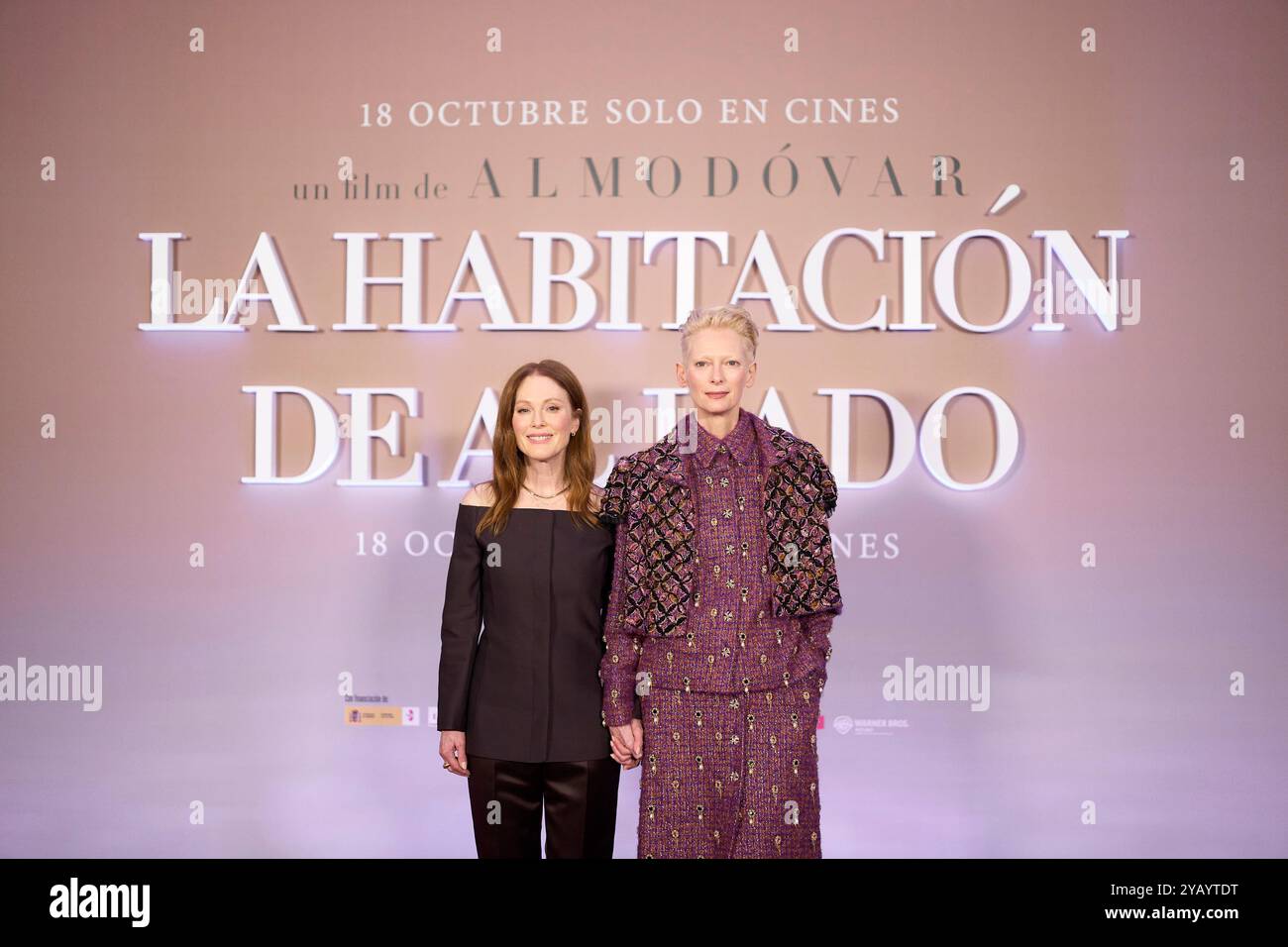 Madrid. Spain. 20241016, Tilda Swinton, Julianne Moore attends 'La habitación de al lado (The ...
