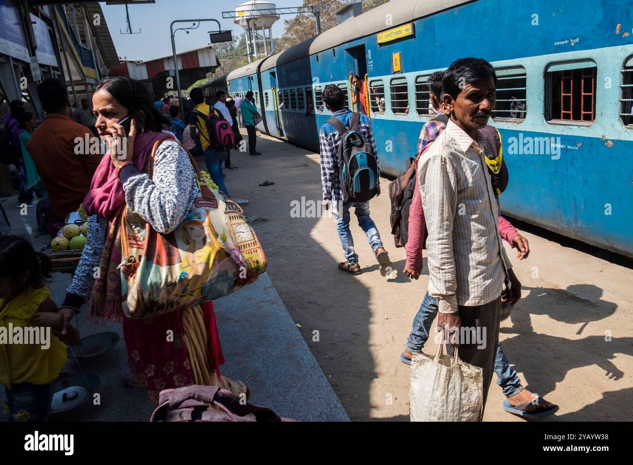 India, Varanasi, railway station Stock Photo - Alamy