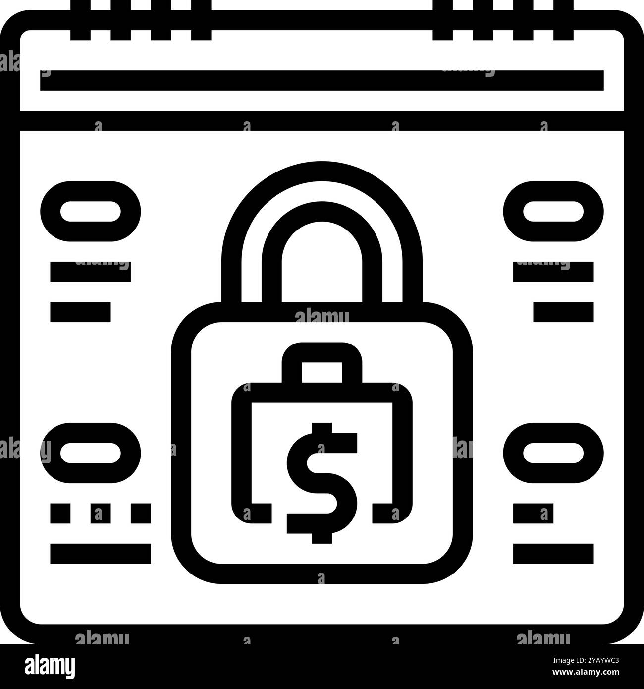 fixed expenses budget planning line icon vector illustration Stock ...