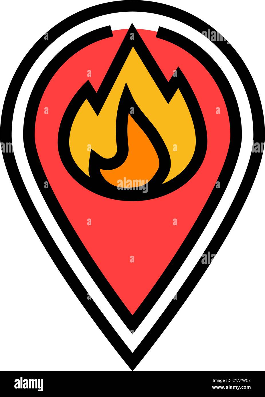 Forest fire hazard sign Stock Vector Images - Alamy