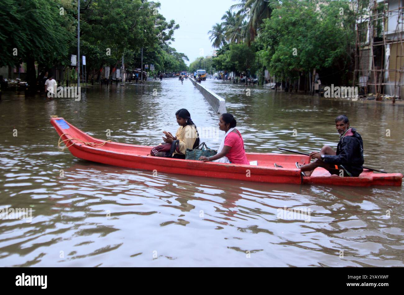 The unprecedented rain in Chennai and outskirts due to Northeast monsoon arrives over Tamil Nadu ...
