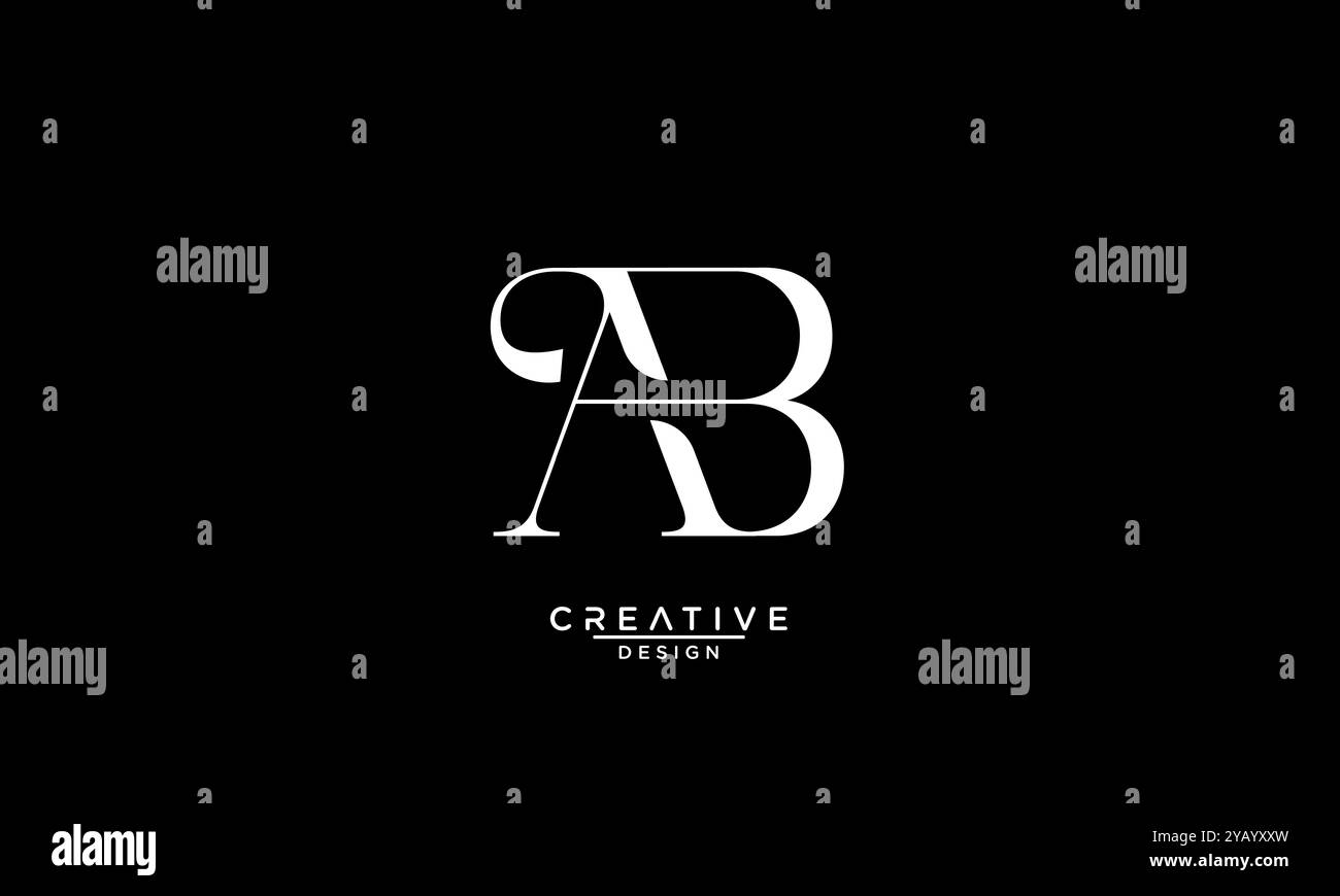 A b monogram Black and White Stock Photos & Images - Alamy