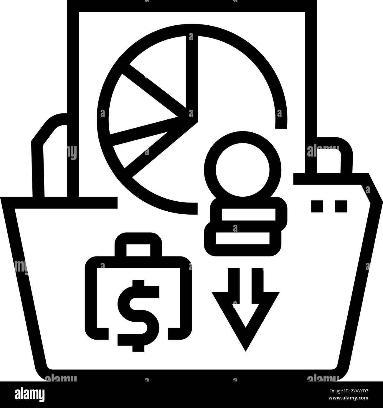 expense reports budget planning line icon vector illustration Stock ...