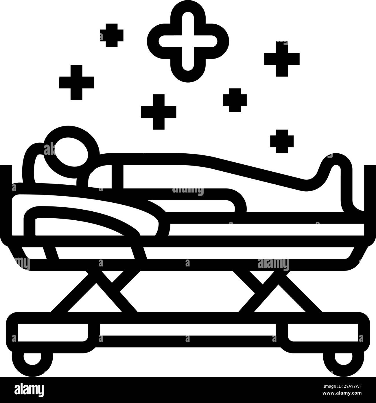 healing process cancer treatment line icon vector illustration Stock ...