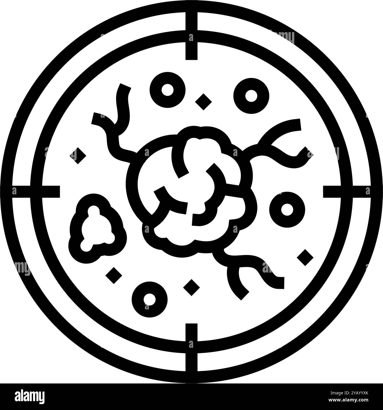 targeted therapy cancer treatment line icon vector illustration Stock ...