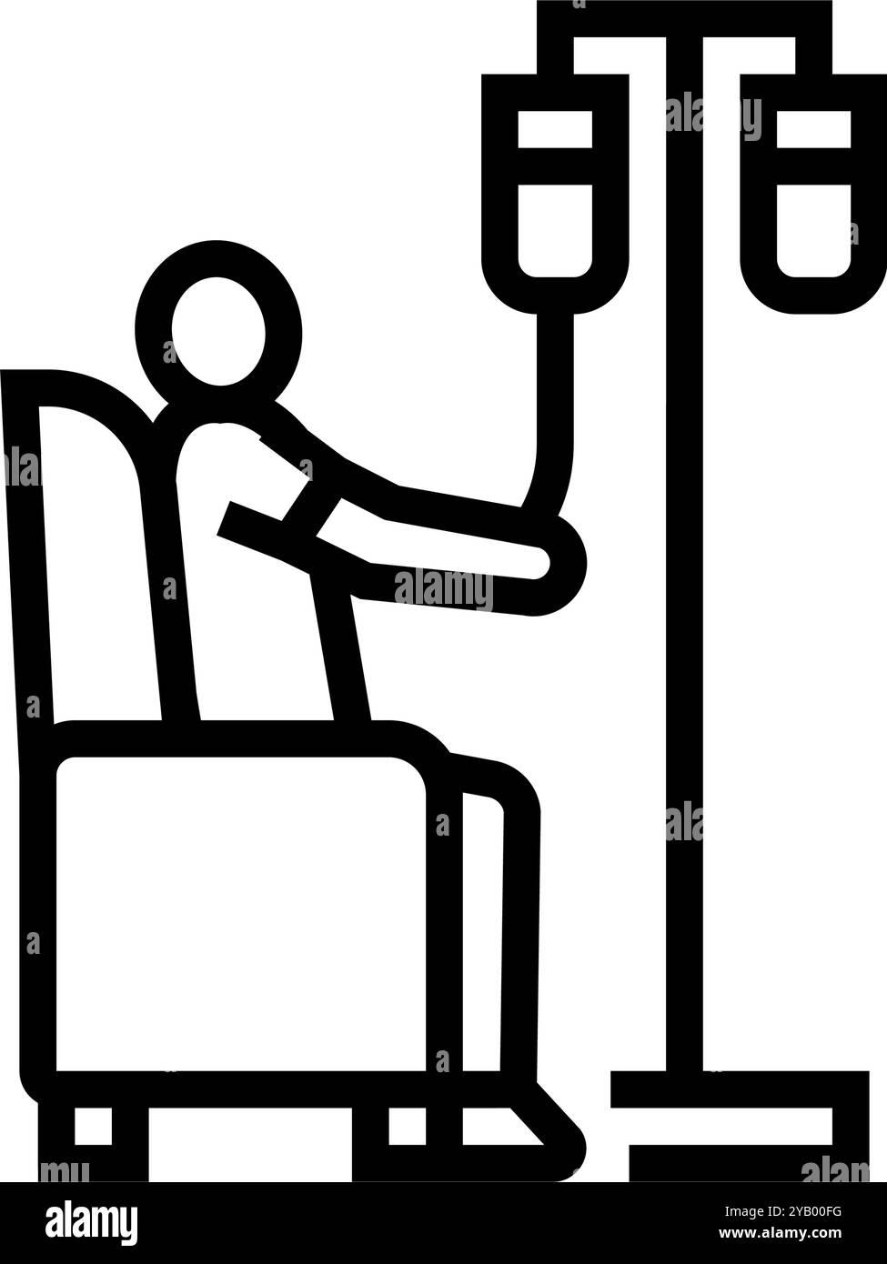 chemotherapy cancer treatment line icon vector illustration Stock ...