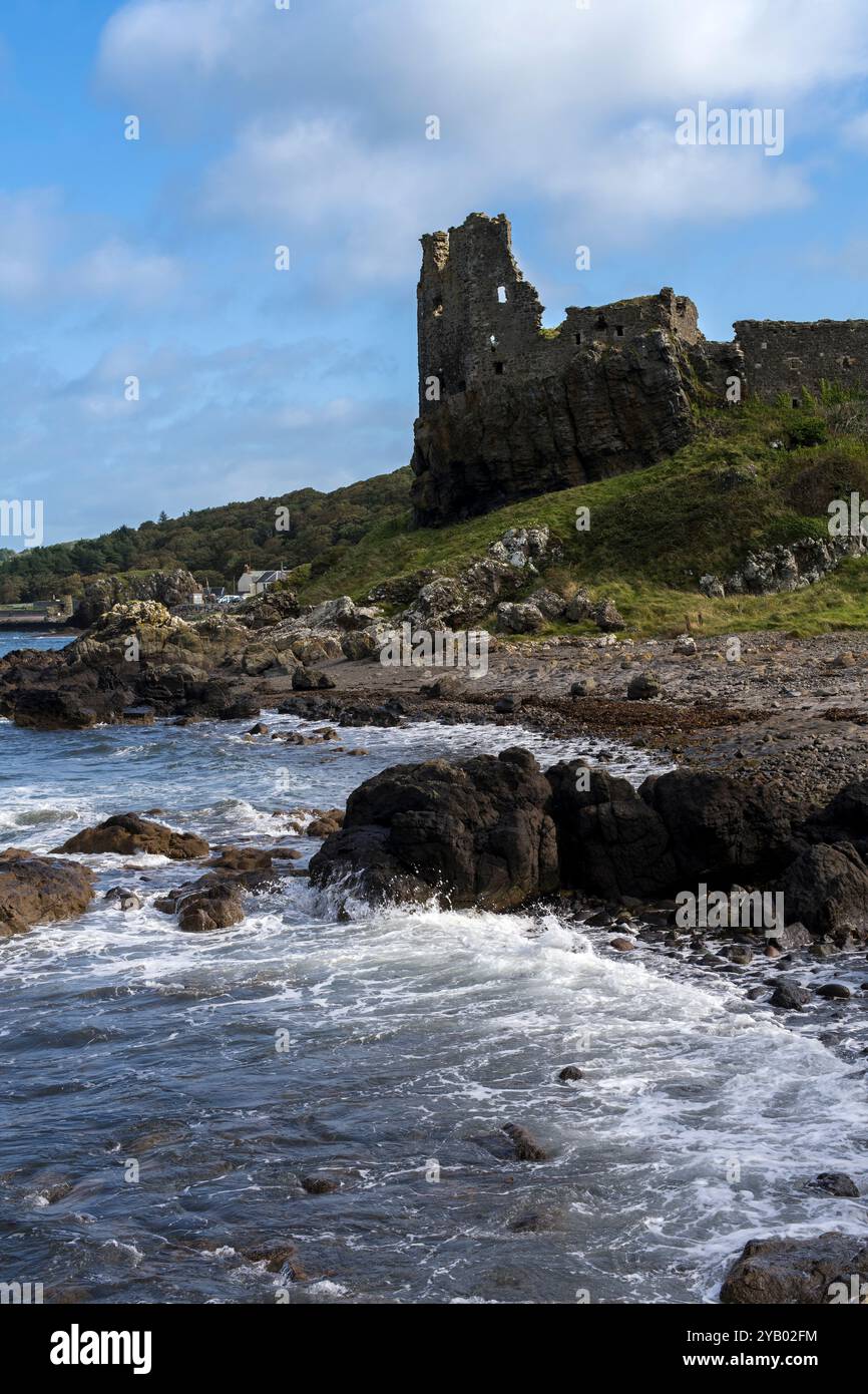 Summer at Dunure Castle, Scotland Stock Photo - Alamy