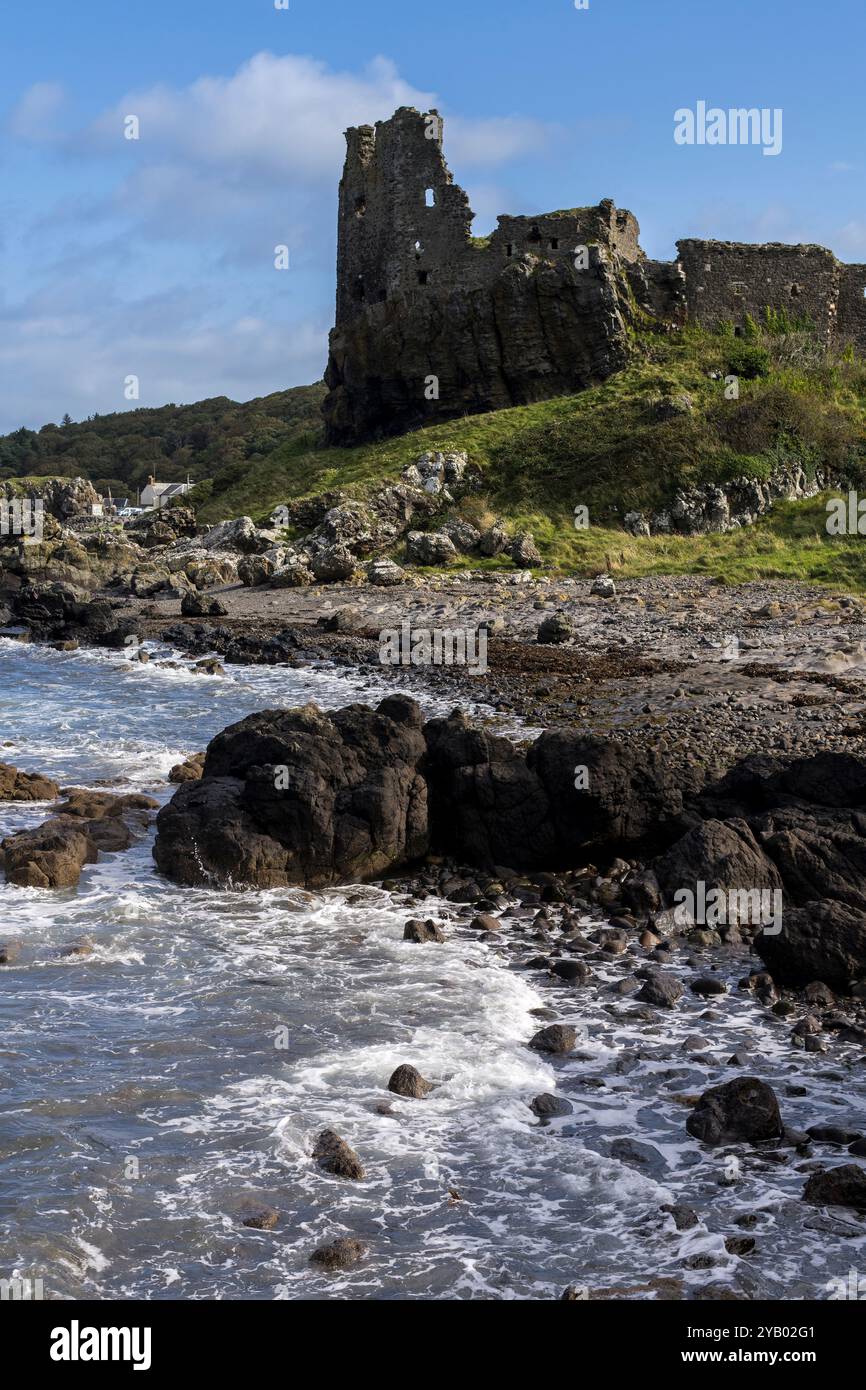 Summer at Dunure Castle, Scotland Stock Photo - Alamy