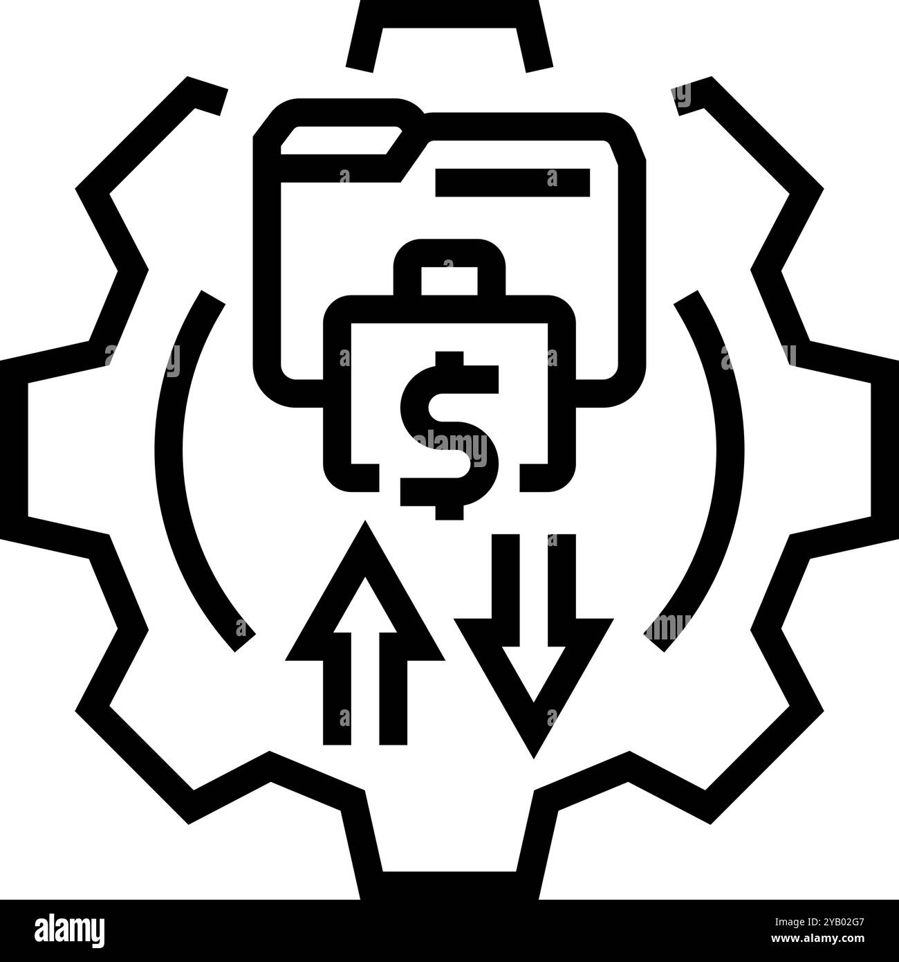 adjustments budget planning line icon vector illustration Stock Vector ...