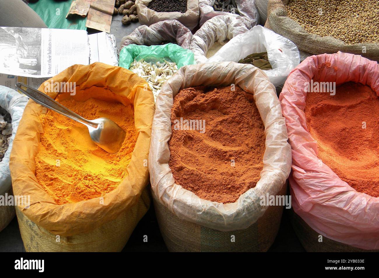 Spices at local market, Rayagada village, Orissa, India Stock Photo - Alamy