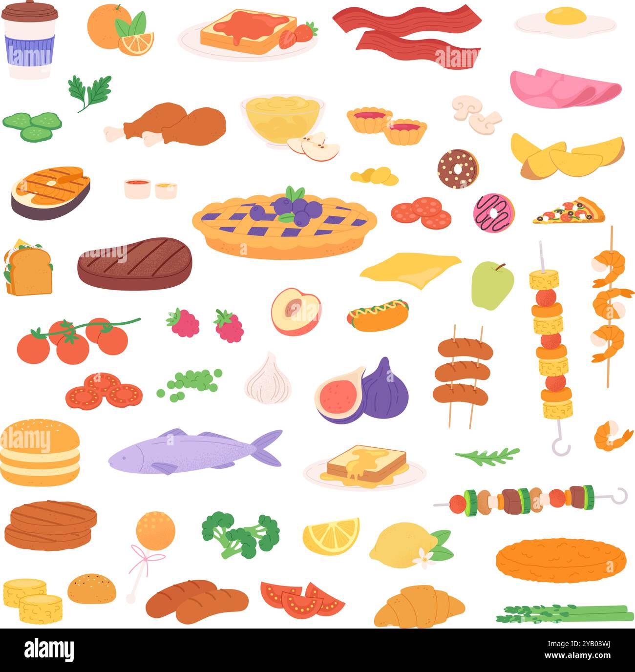 Burger meat egg cucumber Stock Vector Images - Alamy