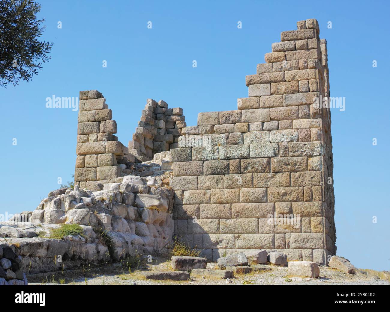 Old wall, house and collapse or abandoned in countryside from ...