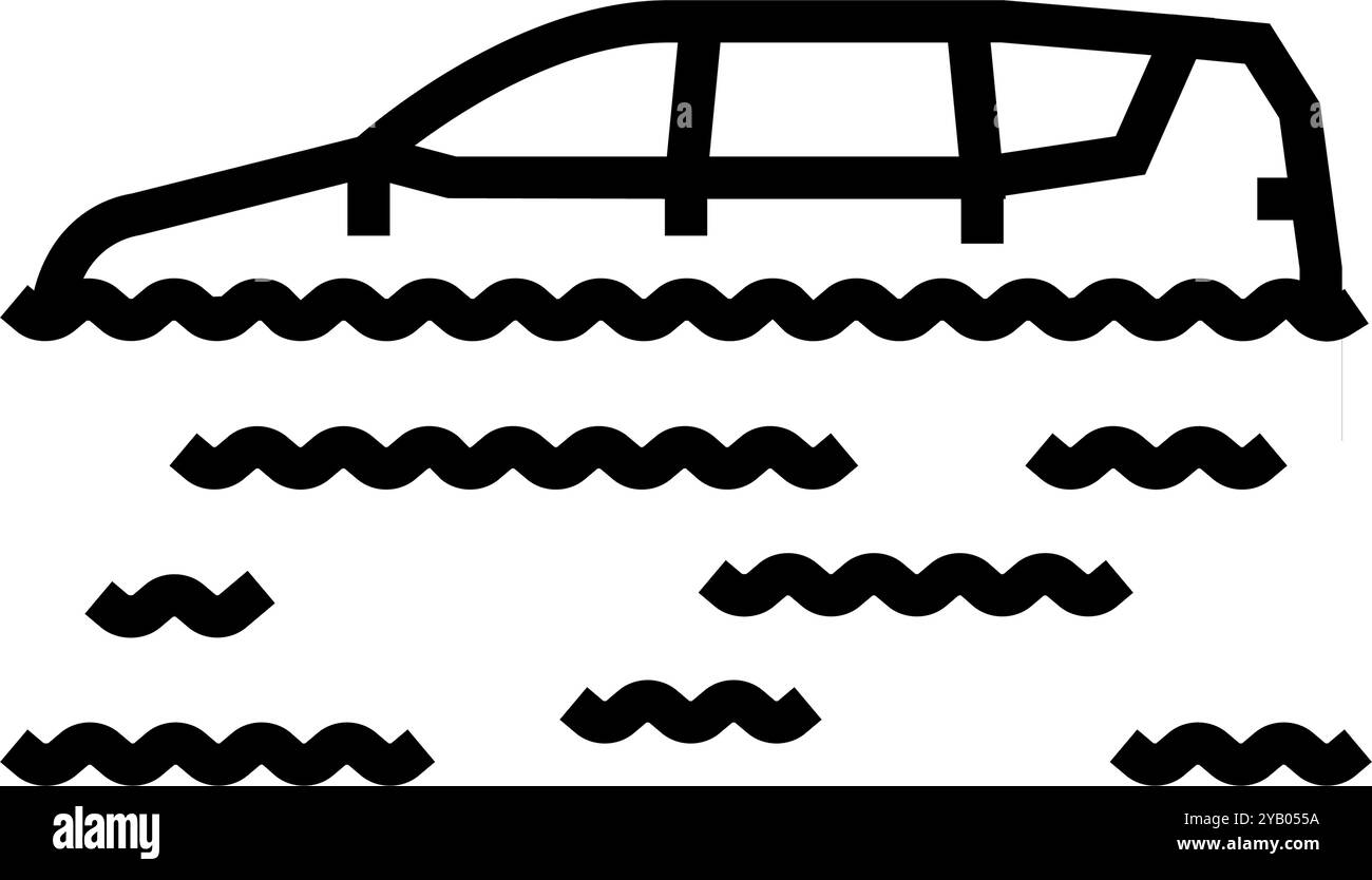 Water flooded car line hi-res stock photography and images - Alamy