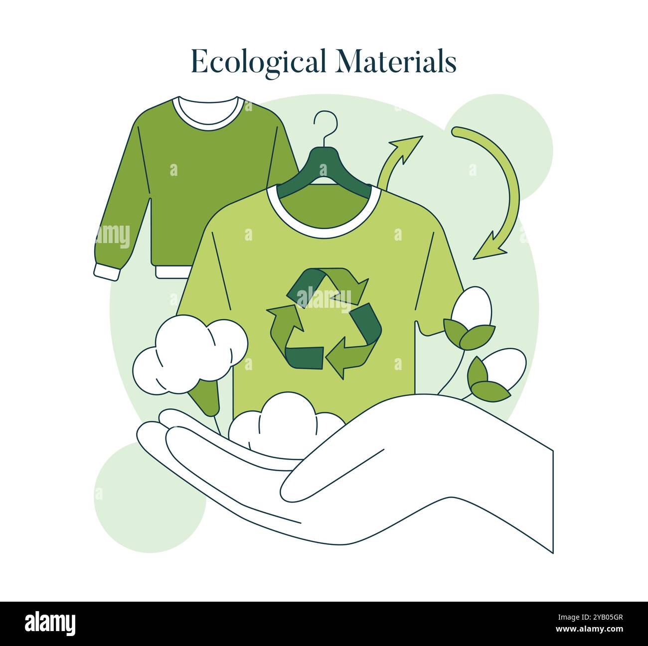 Eco-friendly fashion concept. Sustainable clothing materials and ...