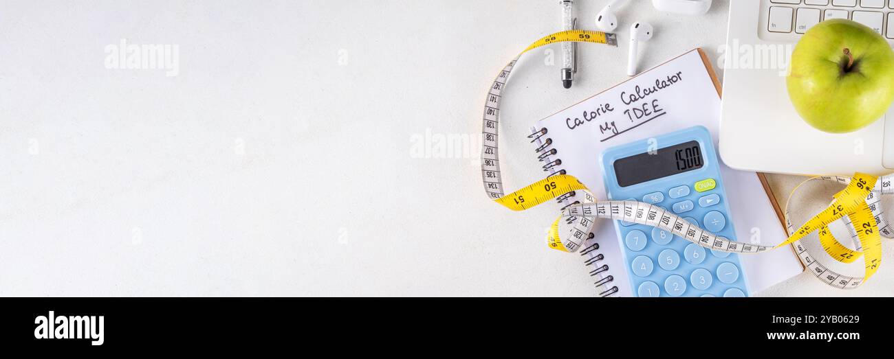 Calorie calculator, healthy TDEE concept. Calorie calculation based on ...