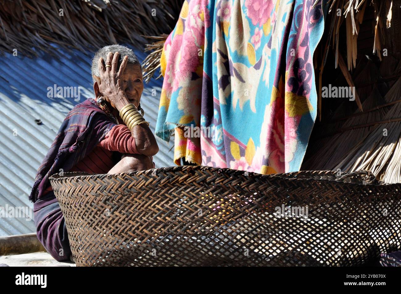 India, Arunachal Pradesh, Tirap region, Khonsa, Nocte tribe Stock Photo ...