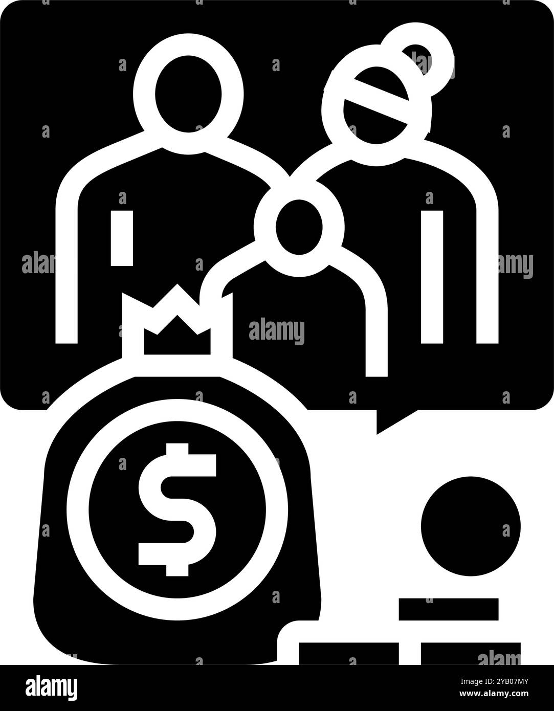 family budgeting budget planning glyph icon vector illustration Stock ...