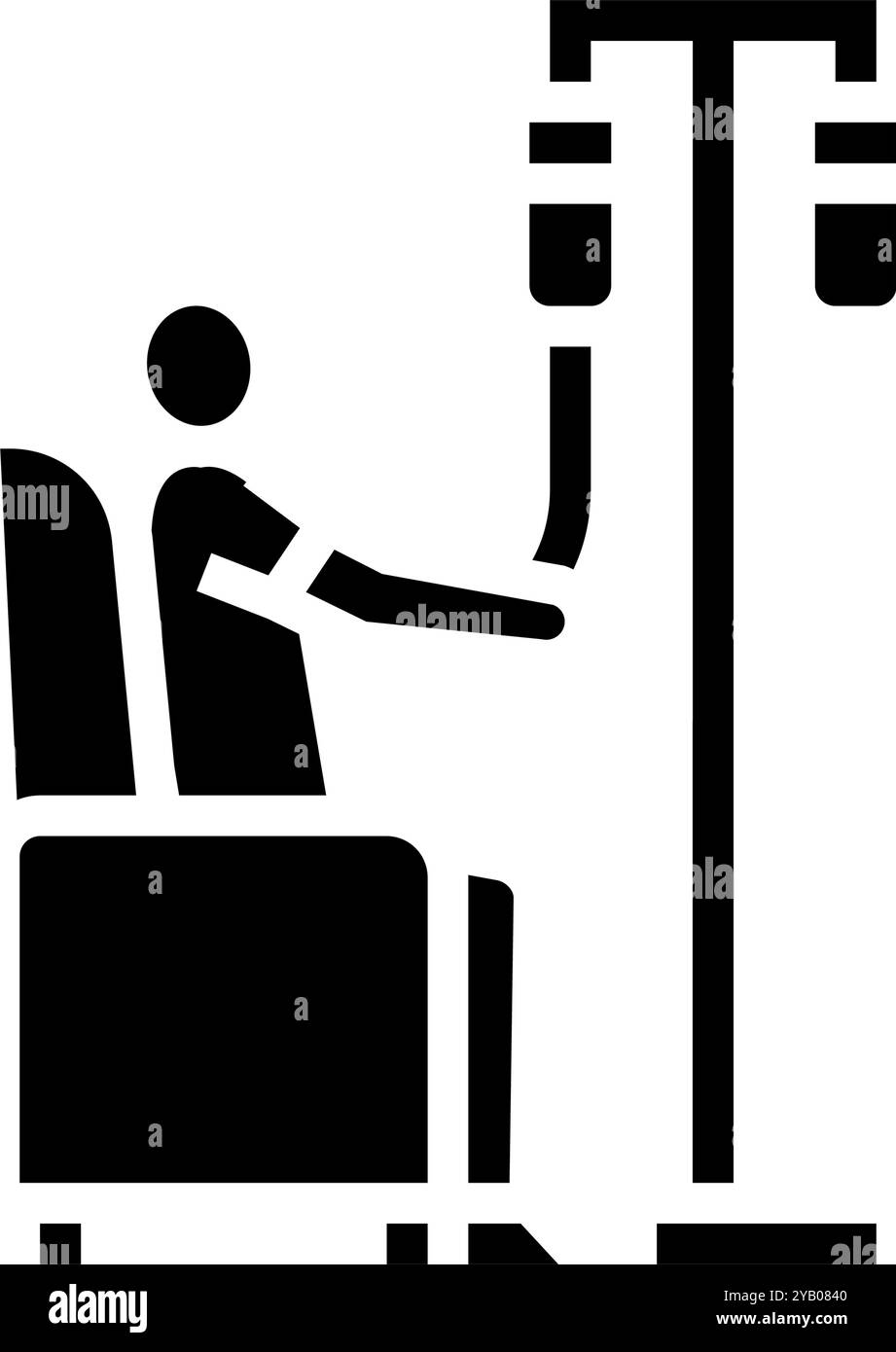 chemotherapy cancer treatment glyph icon vector illustration Stock ...