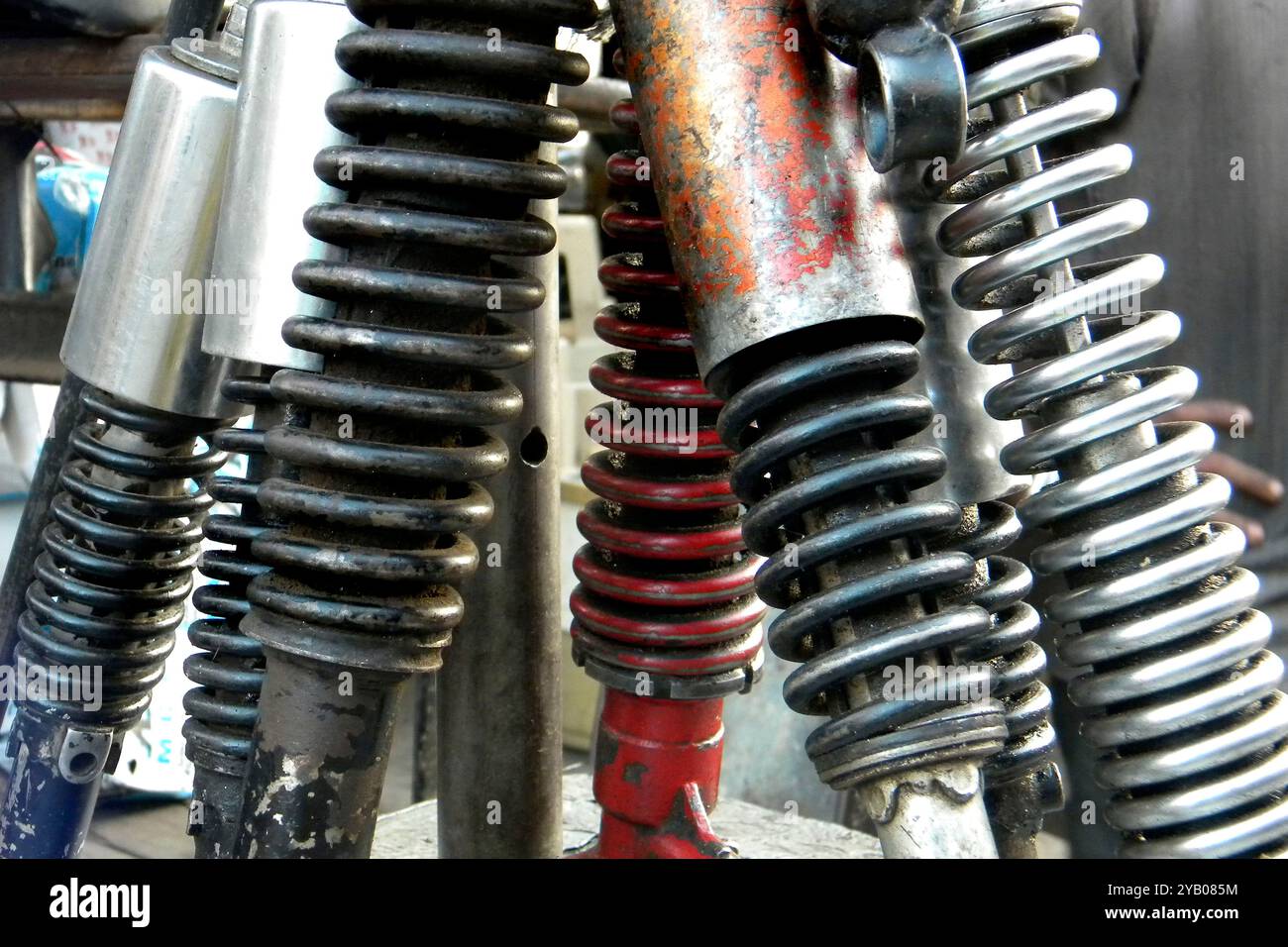 Car shock absorbers, New Delhi, India Stock Photo - Alamy