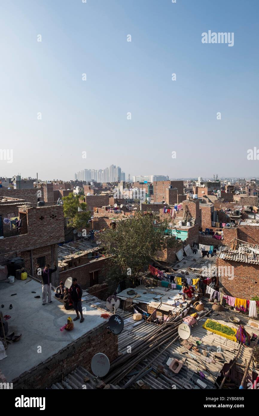 India, New Delhi, Baljeer Nagar Slum Stock Photo - Alamy