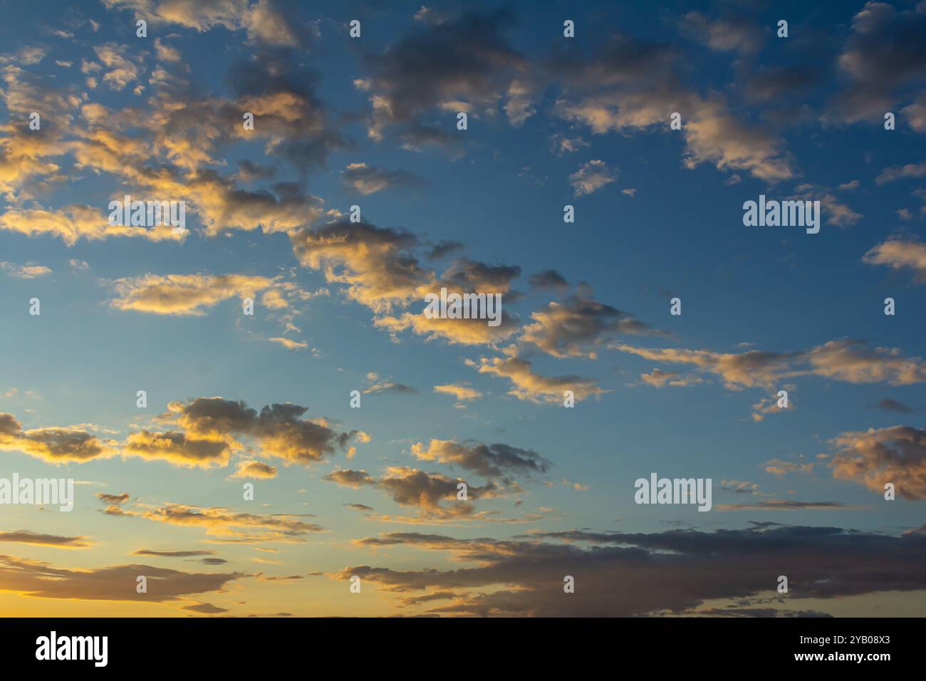 Horizon panorama and dramatic twilight sky and cloud sunset background ...