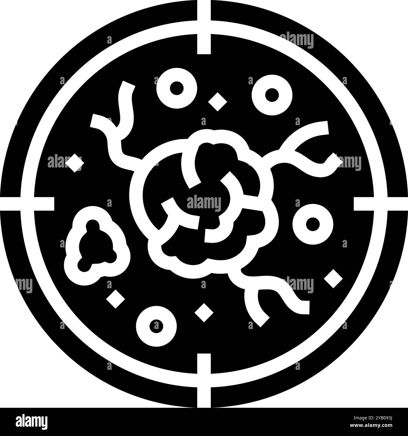 targeted therapy cancer treatment glyph icon vector illustration Stock ...