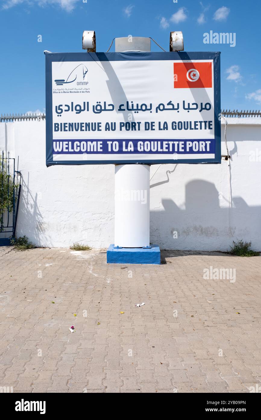 Welcome to La Goulette Port in Tunis, Tunisia Stock Photo - Alamy
