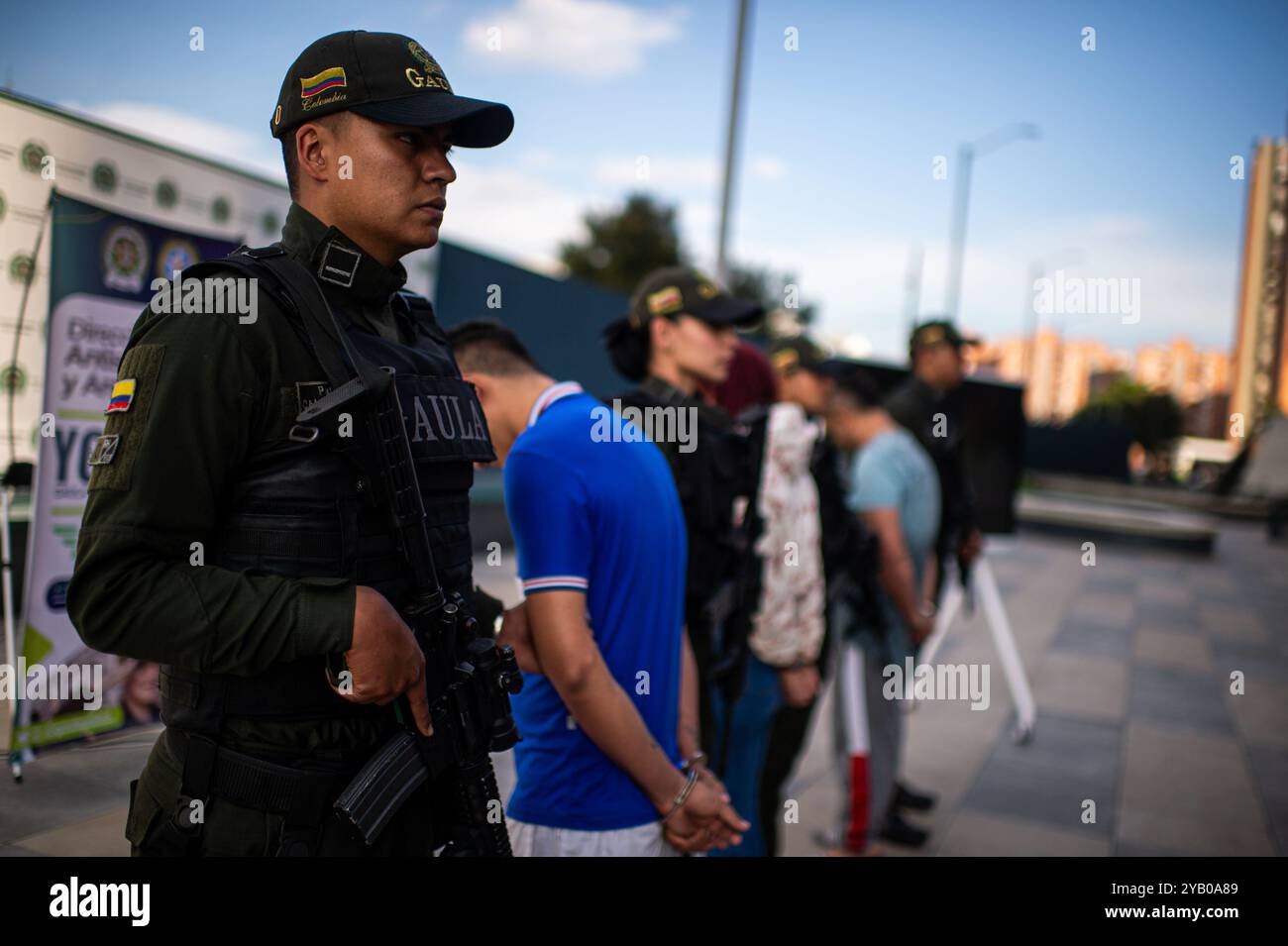 Bogota's Mayor Carlos Fernando Galan (Not Pictured) gives a press ...