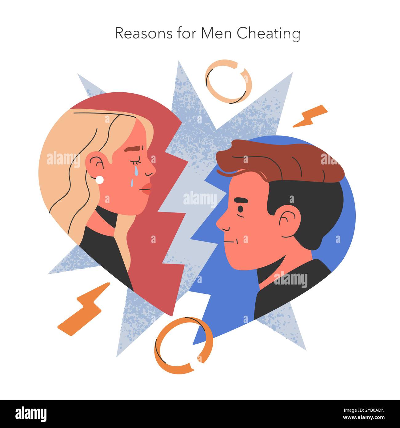 Infidelity concept. A broken heart representing the pain of betrayal ...