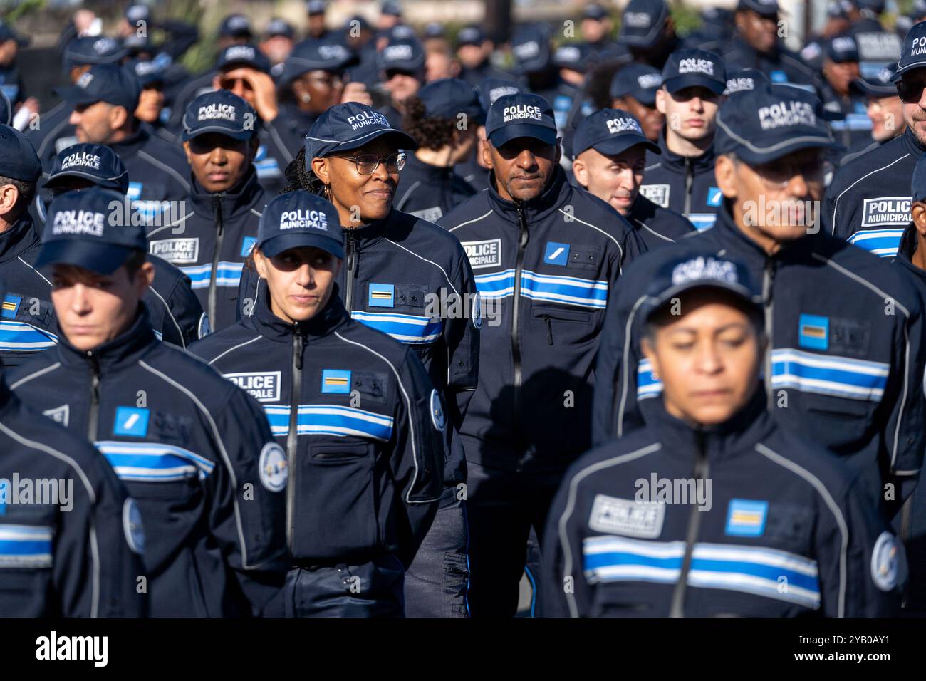 Group photo with many municipal police officers during the celebration ...
